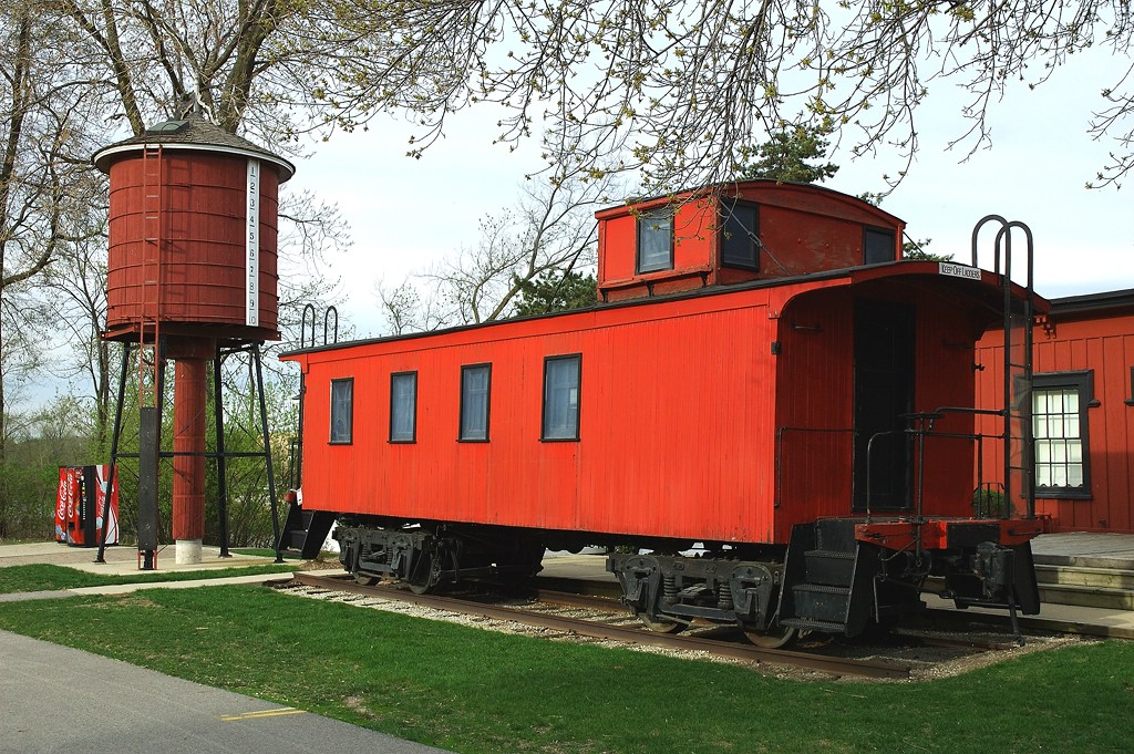 CB&Q 14662 4-Window Wood Sided Caboose, NE-4, on display at the Depot Museum